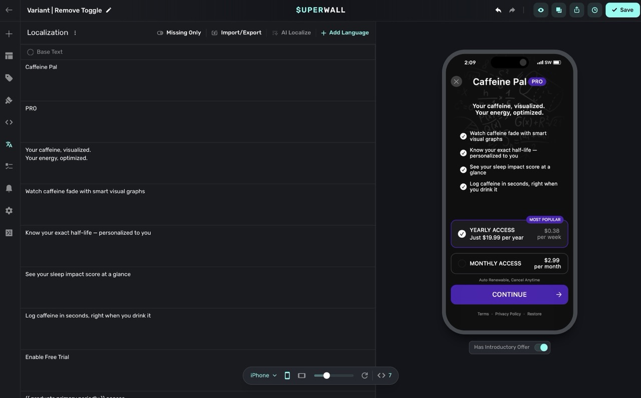Paywall Localization