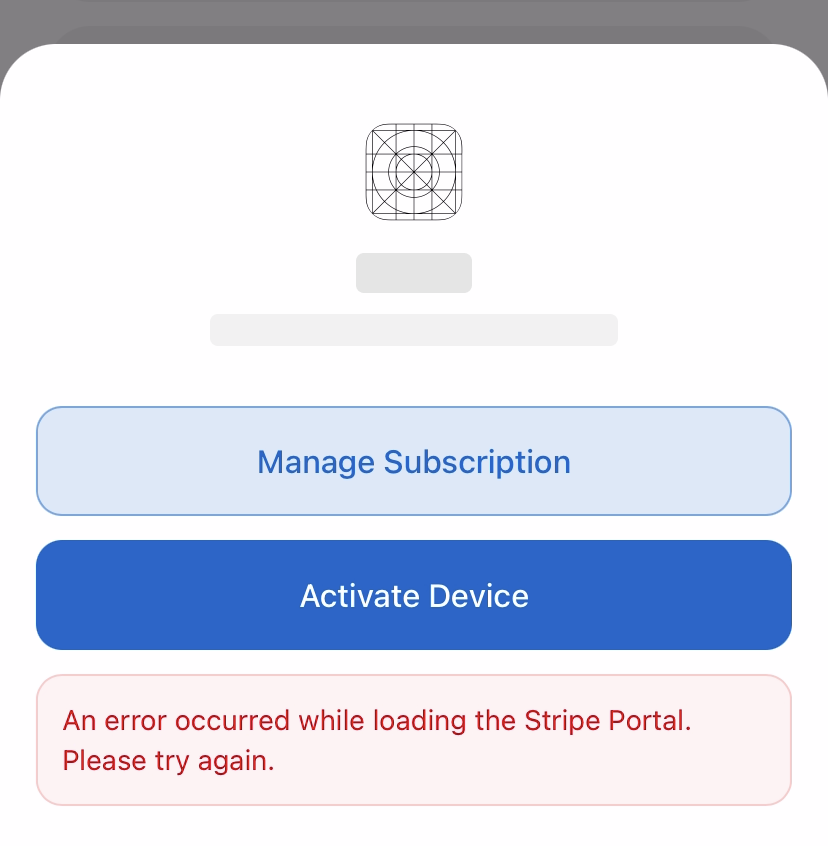 Why am I seeing "An error occurred while loading the Stripe Portal" in the manage subscription ...